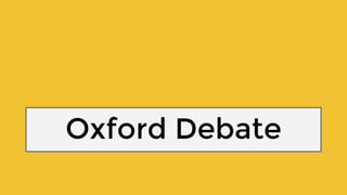 Oxford Style Debate: dossier | PDF