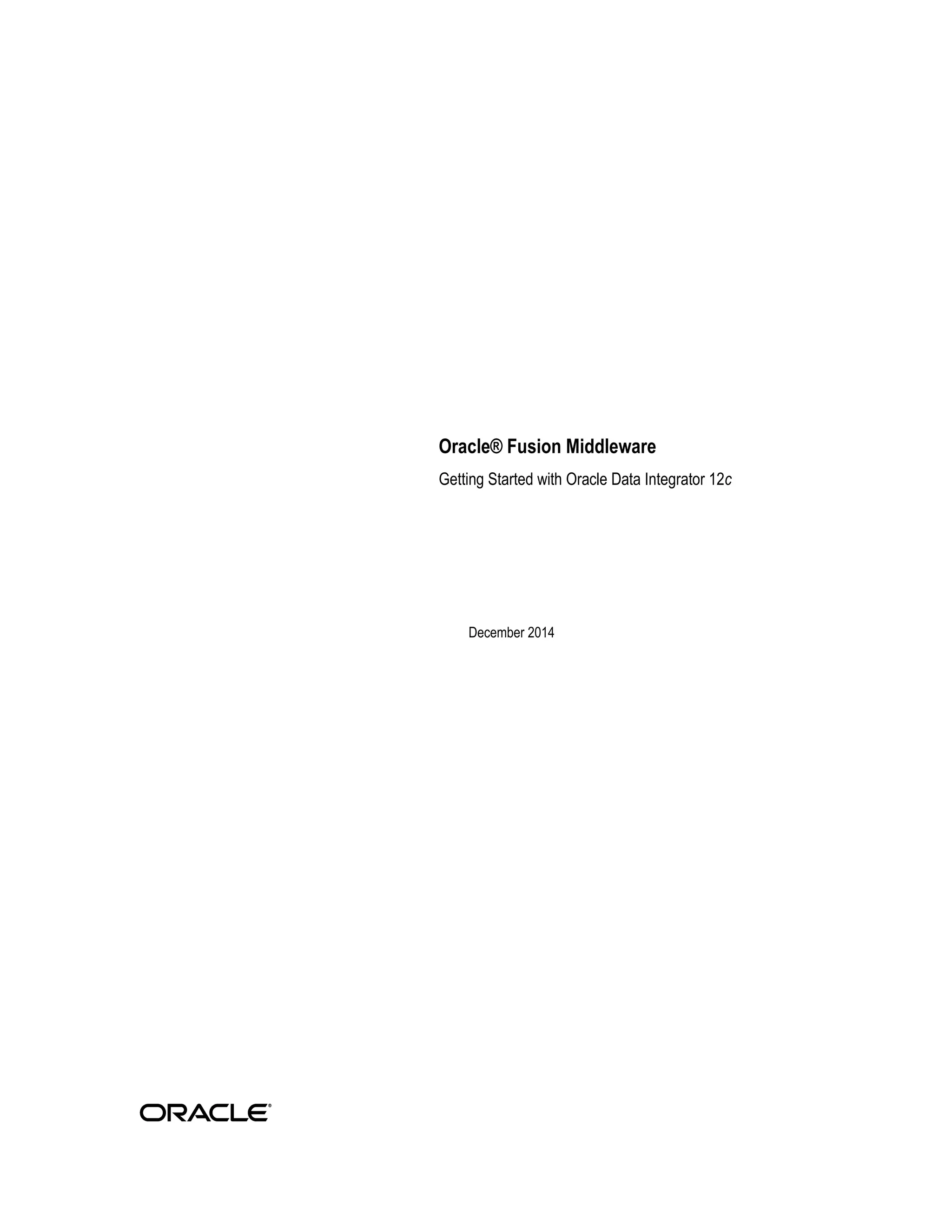 Odi 12c-getting-started-guide-2032250 | PDF