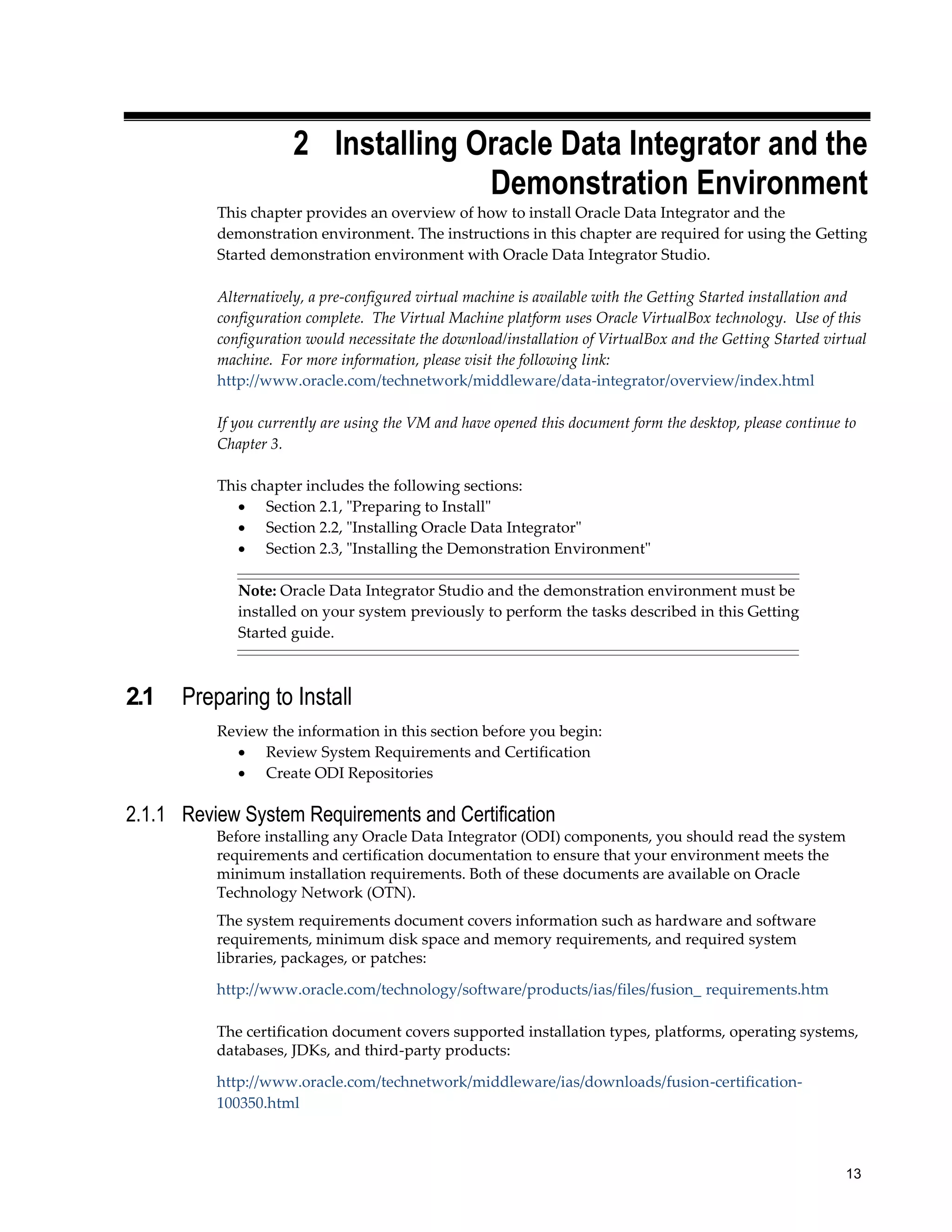 Odi 12c-getting-started-guide-2032250 | PDF