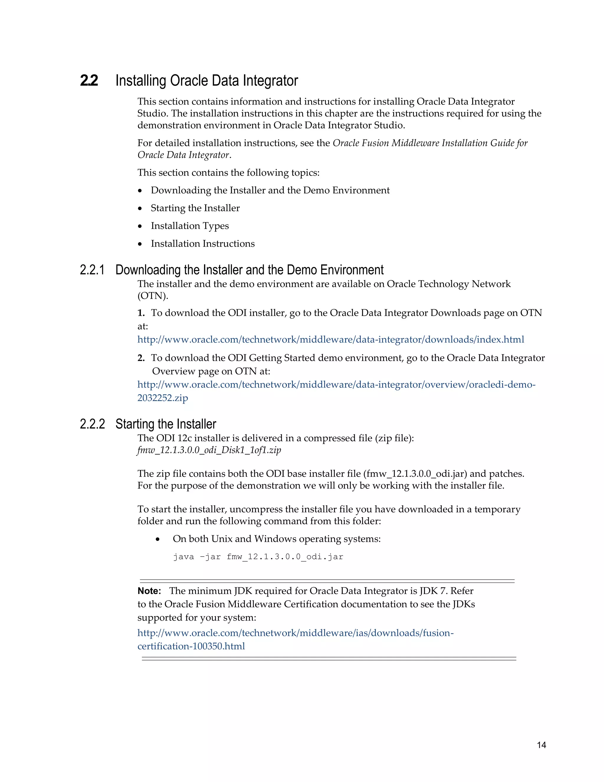 Odi 12c-getting-started-guide-2032250 | PDF