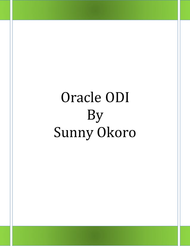 Oracle ODI | PDF