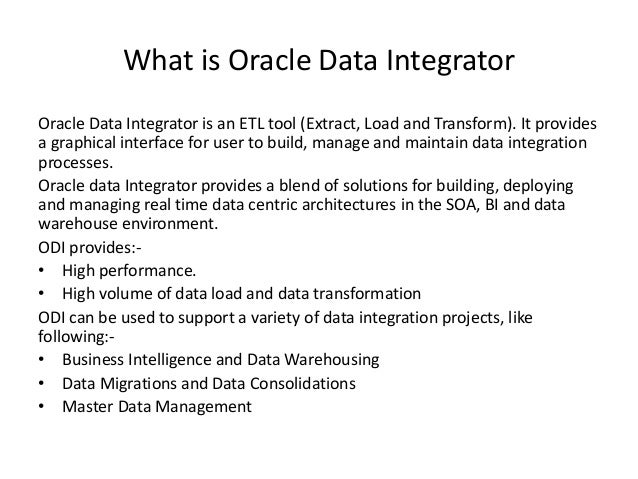 Oracle Data Integrator