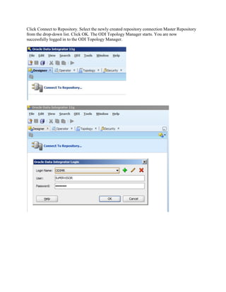 Odi 11g master and work repository creation steps | DOCX | Databases ...