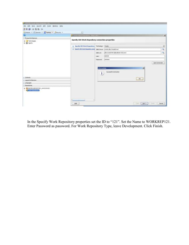 Odi 11g Master And Work Repository Creation Steps Docx Databases Computer Software And