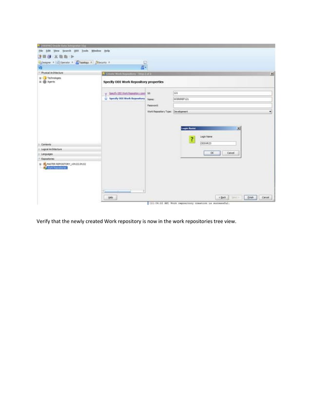 Odi 11g master and work repository creation steps | DOCX | Databases ...