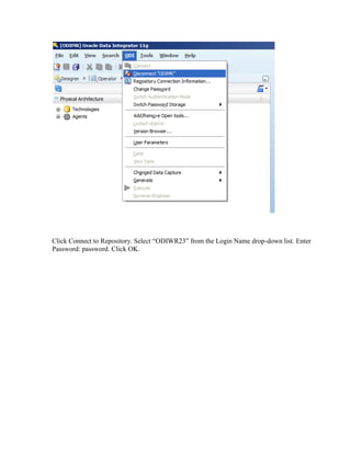 Odi 11g master and work repository creation steps | DOCX | Databases | Computer Software and ...