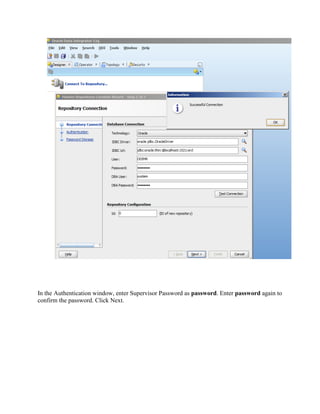 Odi 11g master and work repository creation steps | DOCX | Databases ...