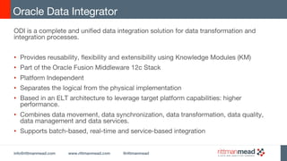 Integrating Oracle Data Integrator with Oracle GoldenGate 12c | PDF