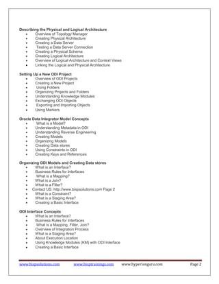 Odi course curriculumn | PDF | Databases | Computer Software and ...