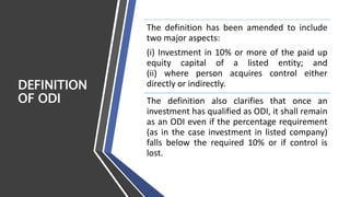 ODI DRAFT REGULATIONS | PPTX