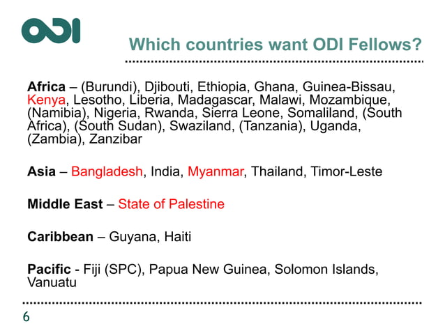 ODI Fellowship scheme | PPT