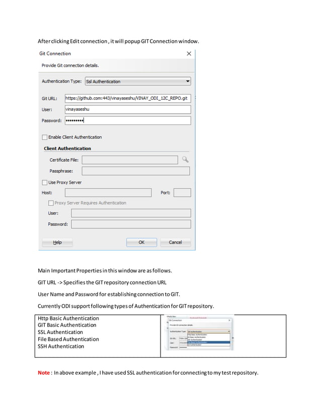 ODI ( Oracle Data Integrator ) and Git Repository Integration Basic Steps | PDF