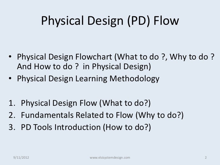 VLSI Physical Design Flow(http://www.vlsisystemdesign.com)