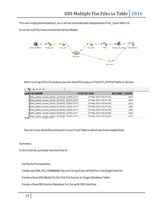 ODI 11g - Multiple Flat Files to Oracle DB Table by taking File Name dynamically | DOCX