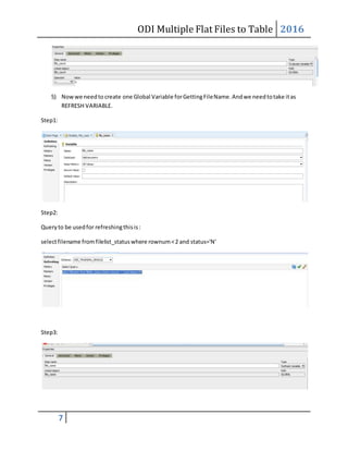 ODI 11g - Multiple Flat Files to Oracle DB Table by taking File Name dynamically | DOCX