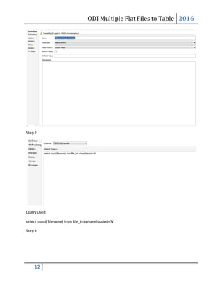 Multiple Flat Files(CSV) to Target Table in ODI12c(12.2.1.0.0) | DOCX