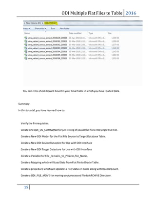Multiple Flat Files(CSV) to Target Table in ODI12c(12.2.1.0.0) | DOCX