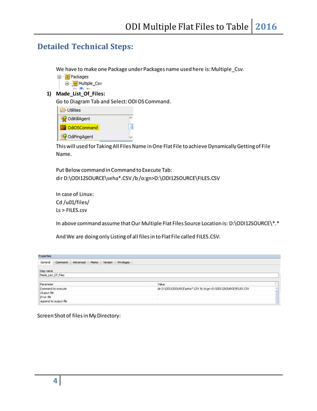 Multiple Flat Filescsv To Target Table In Odi12c122100 Docx