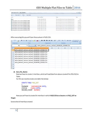 Multiple Flat Files(CSV) to Target Table in ODI12c(12.2.1.0.0) | DOCX