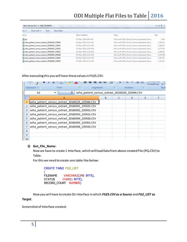 Multiple Flat Files(CSV) to Target Table in ODI12c(12.2.1.0.0) | DOCX