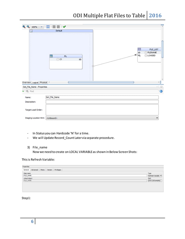 Multiple Flat Filescsv To Target Table In Odi12c122100 Docx