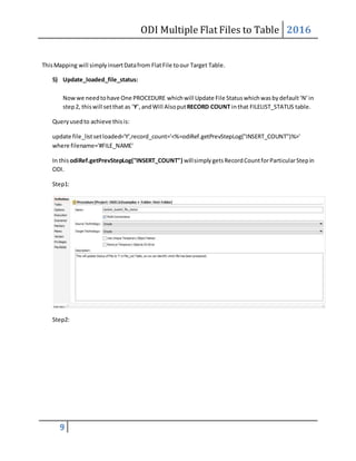 Multiple Flat Files(CSV) to Target Table in ODI12c(12.2.1.0.0) | DOCX