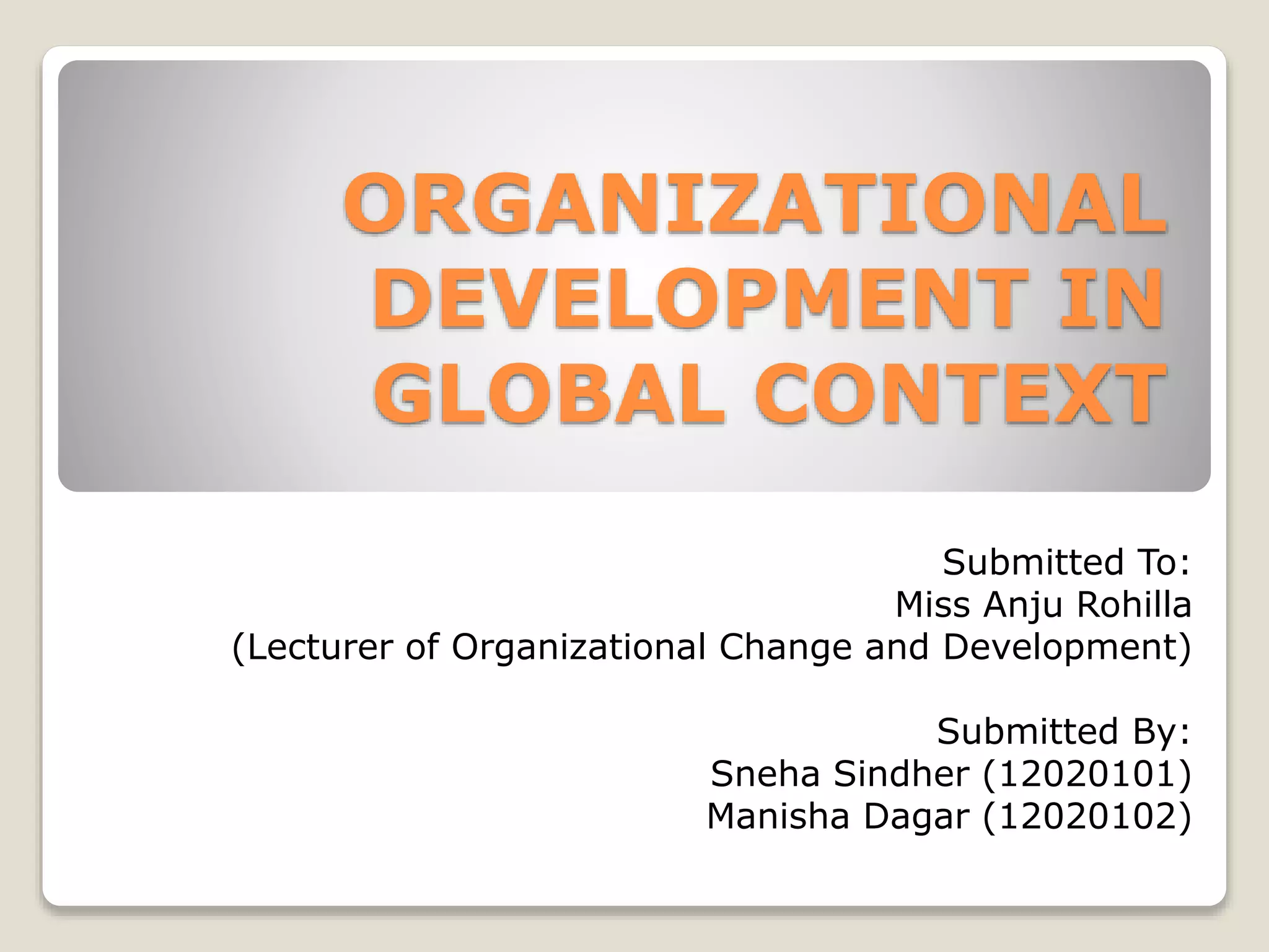 Od in global context (1) | PPT