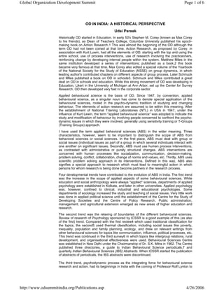 Od in india a historical perspective | PDF