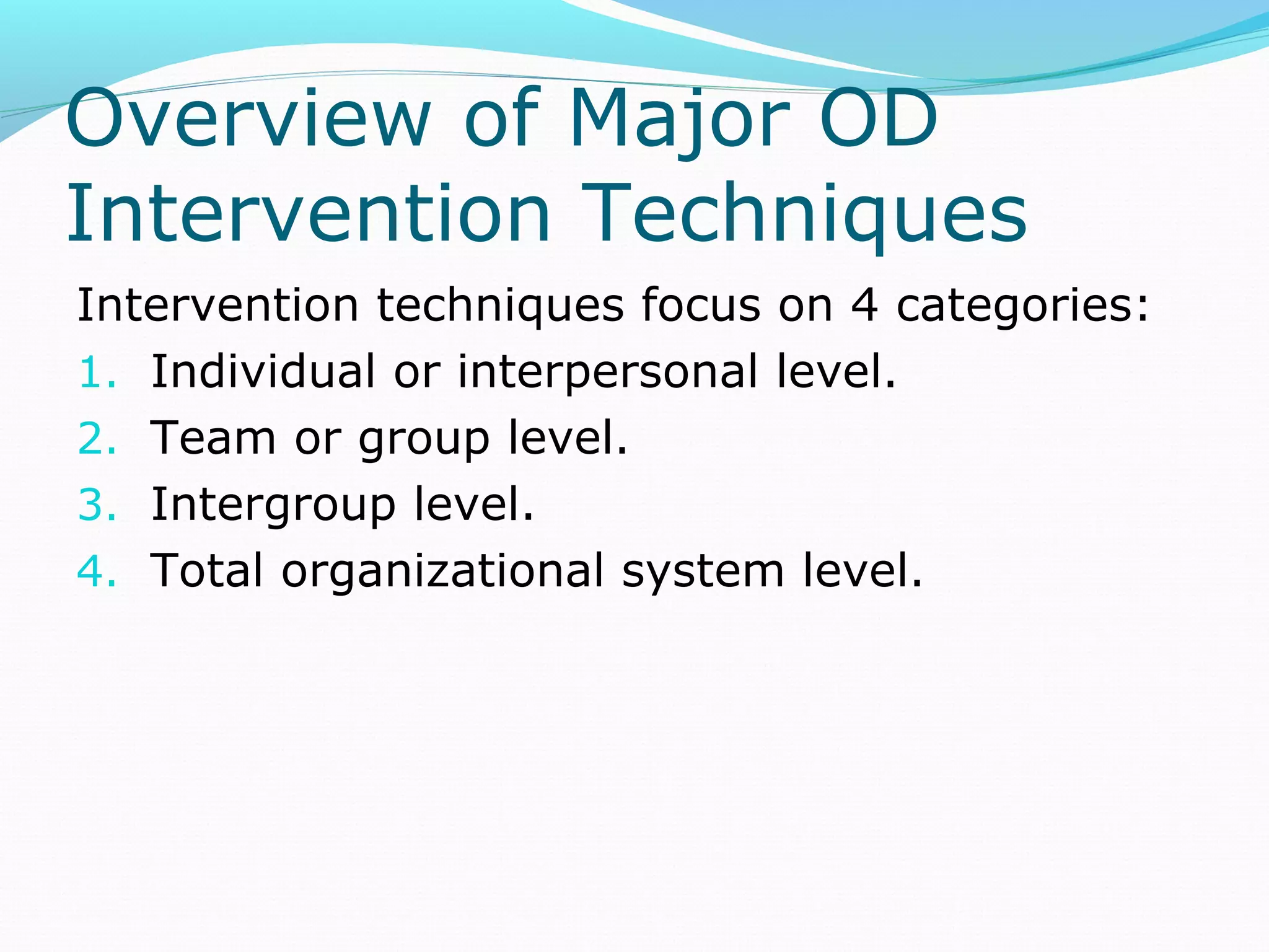 OD Interventions | PDF