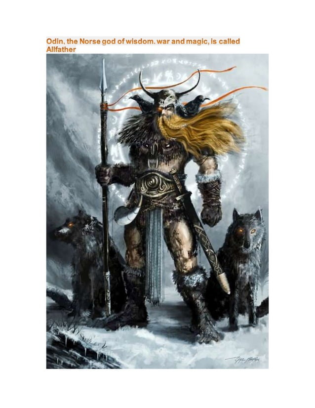 Odin, the norse god of wisdom. war and magic, is called allfather . | DOCX