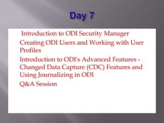 ODI 11G ONLINE TRAINING | PPT