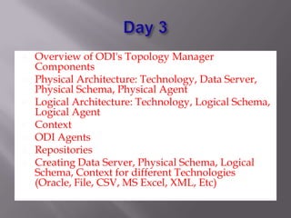 ODI 11G ONLINE TRAINING | PPT