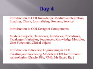 ODI 11G ONLINE TRAINING | PPT