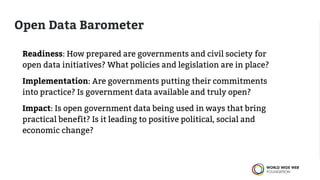 Measuring impact of open data: Latest thinking and approaches | PPT
