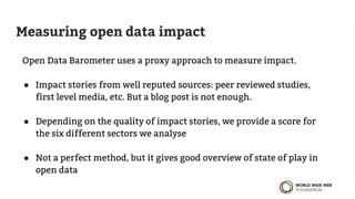 Measuring impact of open data: Latest thinking and approaches | PPT