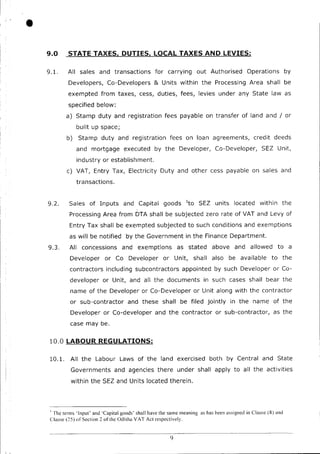 Odisha policy for special economic zones 2015 | PDF