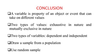 Research Methods, Variables, Population and Sample by Cosme Zinsou Odjo | PPT