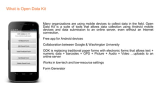 open data kit app development | PPT