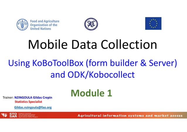 Training Course On Mobile Data Collection Using Kobotoolbox Form Builder And Server And Odk