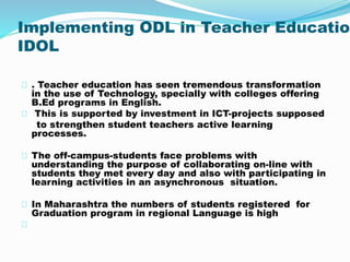 Odl a Major Transition and challenges: Future Trends- | PPTX