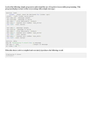 N_Asm Assembly registers (sol) | PDF