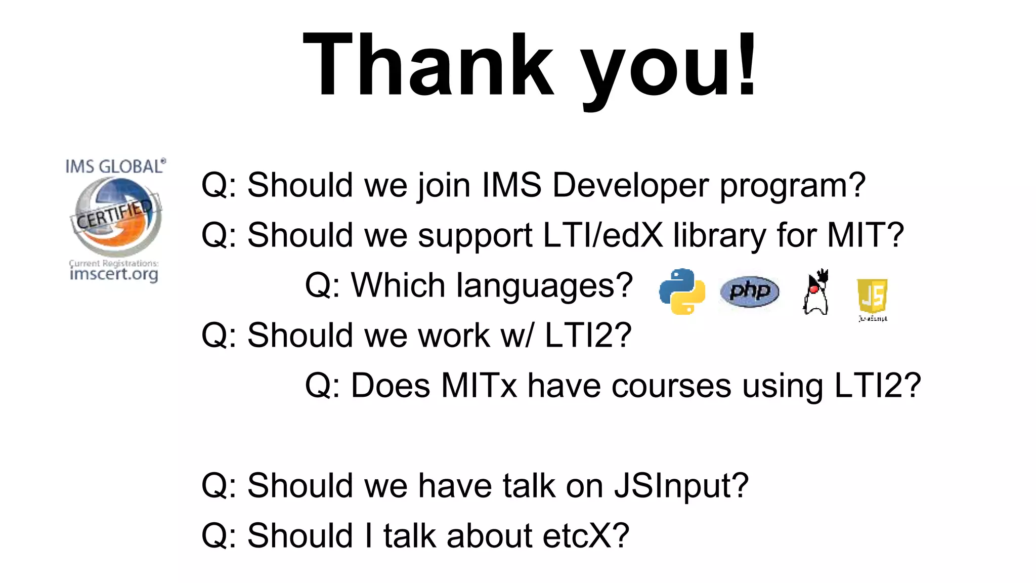 Light Technical Introduction to LTI on edX | PPTX