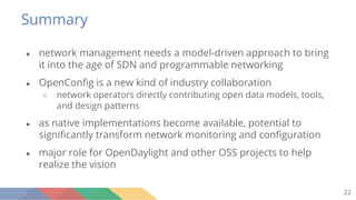 OpenConfig: collaborating to enable programmable network management | PDF