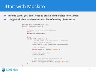 Introduction to JUnit testing in OpenDaylight | PPTX