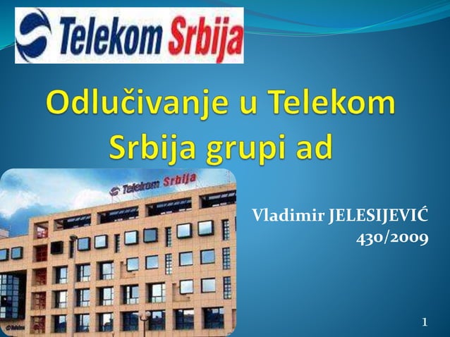 Odlučivanje u telekom srbija ad | PPT