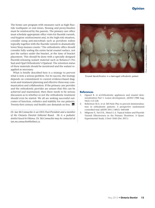 Orthodontic-Related Decalcifications & Caries | PDF