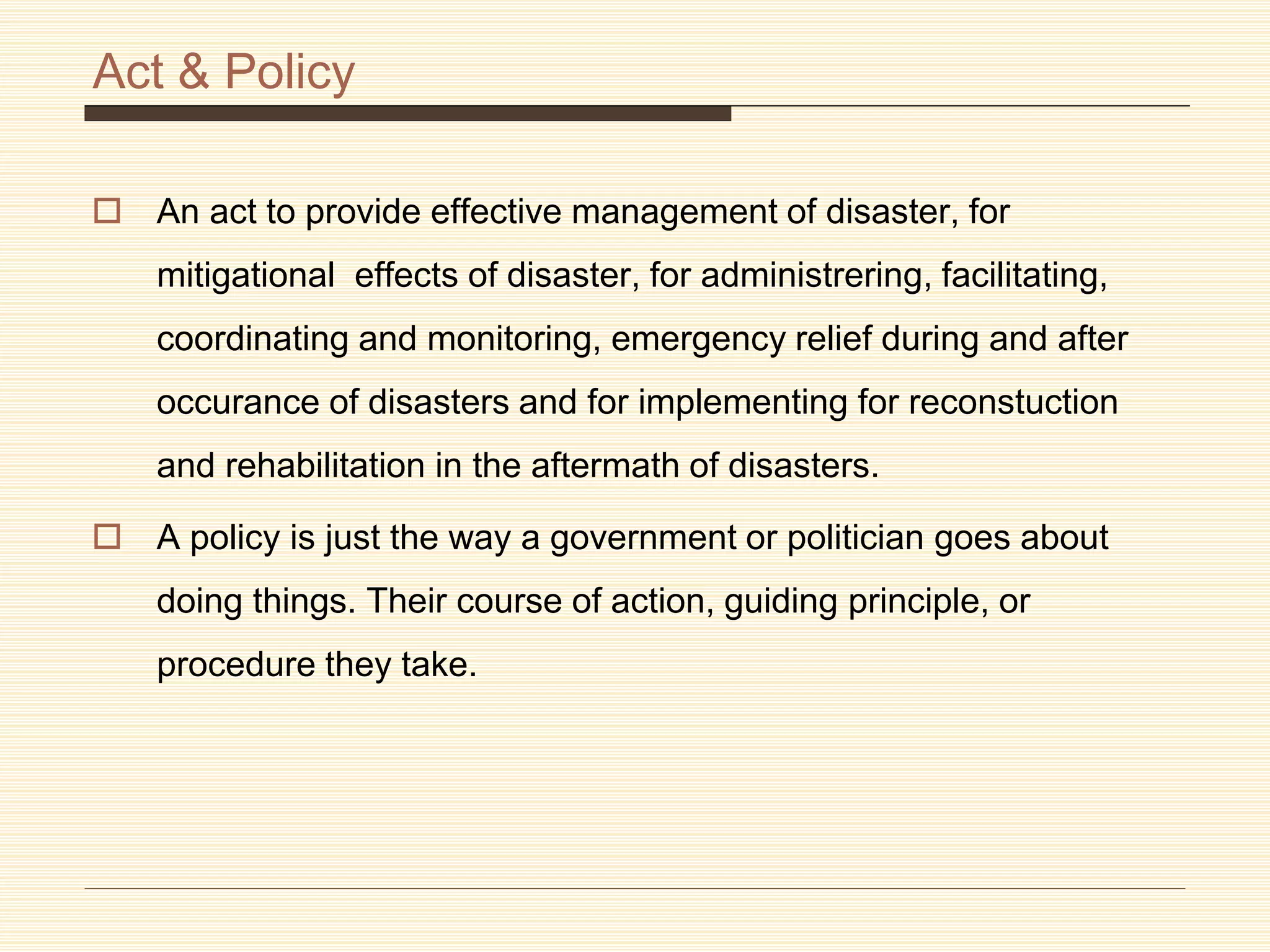 Odisha Disaster Management Policy | PPTX