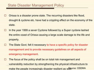 Odisha Disaster Management Policy | PPTX