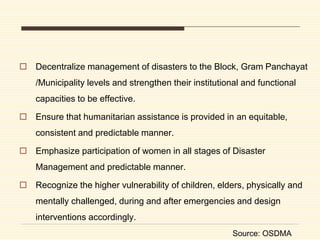 Odisha Disaster Management Policy | PPTX