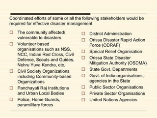 Odisha Disaster Management Policy | PPTX